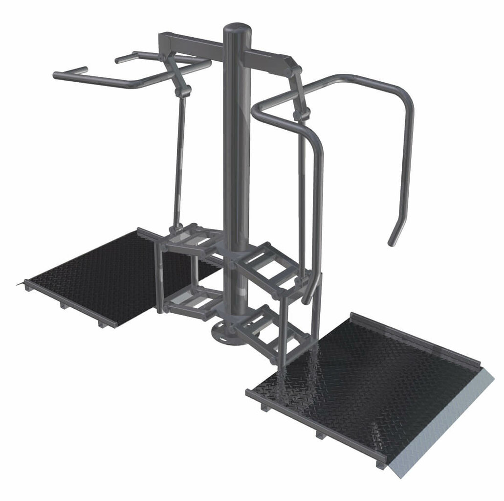 Chest and back strength station for wheelchair users | TOLYMP | Outdoor ...